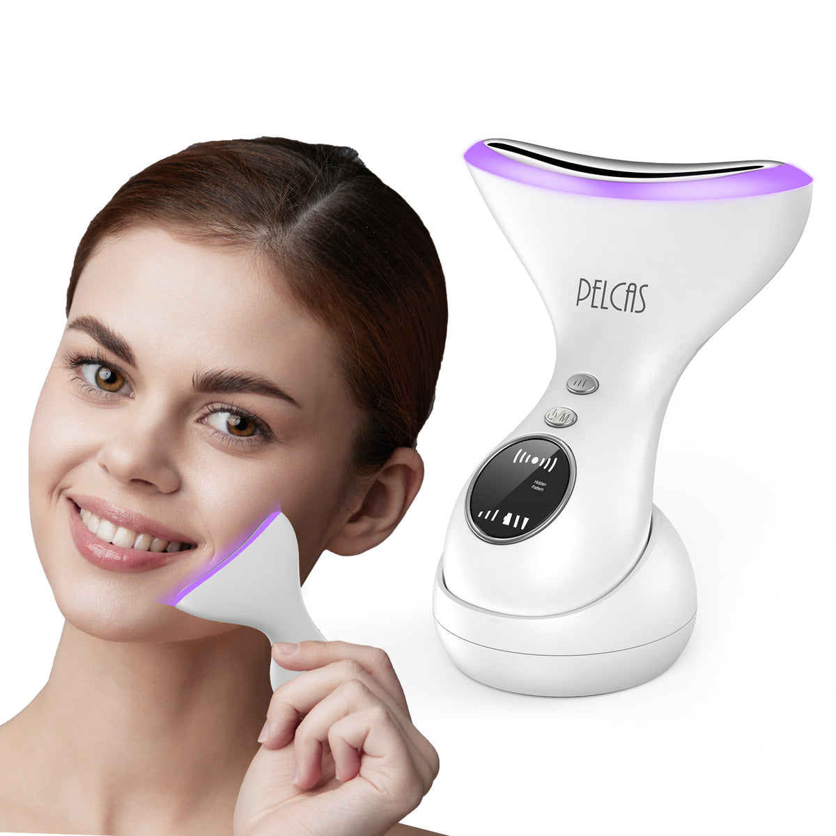 Pelcas Ems Microcurrent Facial Massager With Led Display 3 Light Modes Pelcas