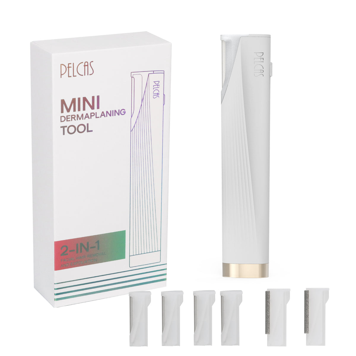 PELCAS Mini Electric Dermaplaning Tool Kit Facial Peach Fuzz Exfoliati ...