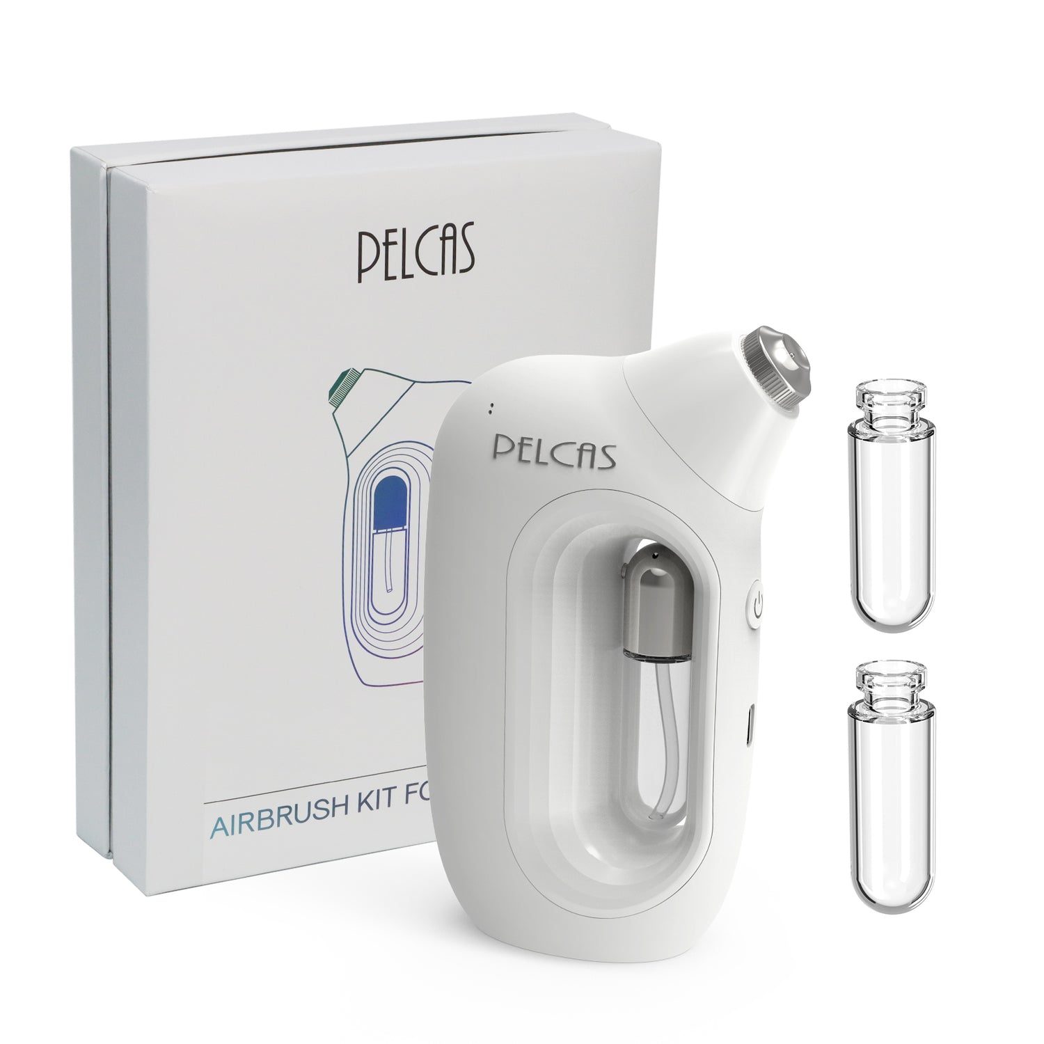 PELCAS Cordless Facial Mister with 65Kpa Oxygen Airbrush Machine for S ...