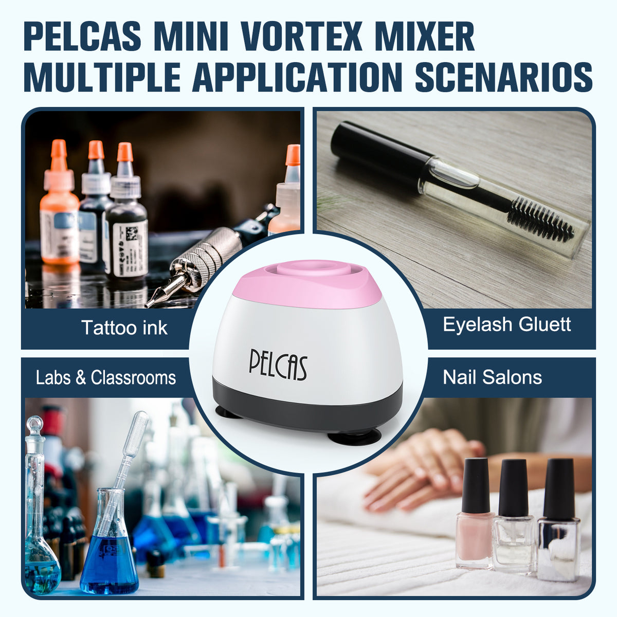 PELCAS Mini Vortex Mixer 3000RPM Vortex Shaker for Tattoo Ink Gel Poli ...